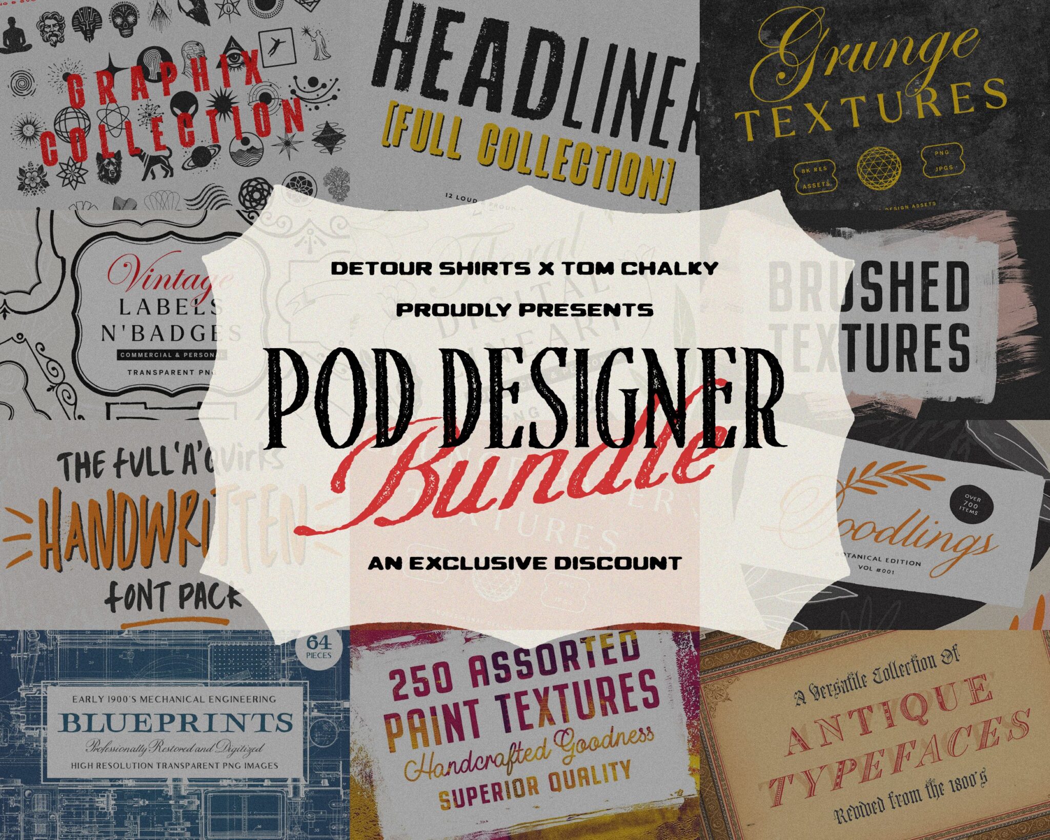 Detour Shirts x Tom Chalky Print on Demand Bundle - Tom Chalky